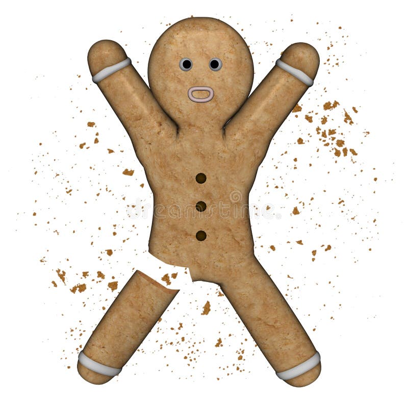 Gingerbread Man Broken Arm Leg Stock Illustrations – 4 Gingerbread Man ...