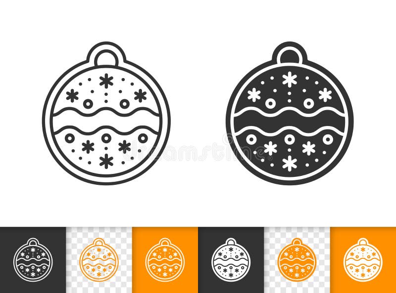 Gingerbread Cookie Ball Black Line Vector Icon Stock Vector ...