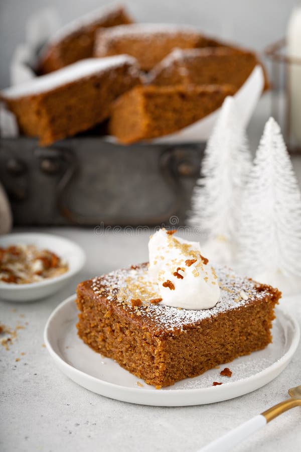 Gingerbread Bars for Christmas Stock Photo - Image of decorated, baked ...