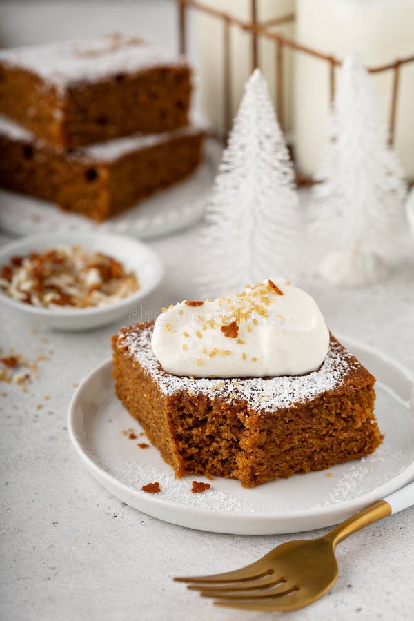 Gingerbread Bars for Christmas Stock Image - Image of baked, dessert ...