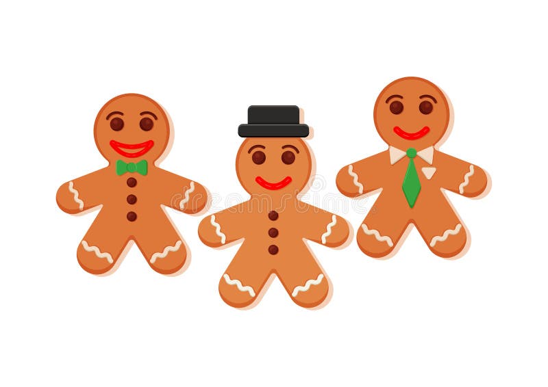Gingerbread Cartoon Character Vector Flat Design Stock Vector ...