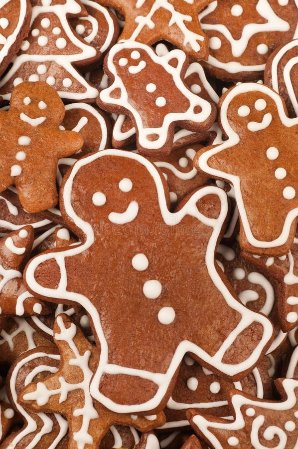 Gingerbread Christmas Cookies Stock Photo - Image of hobby, fancywork ...