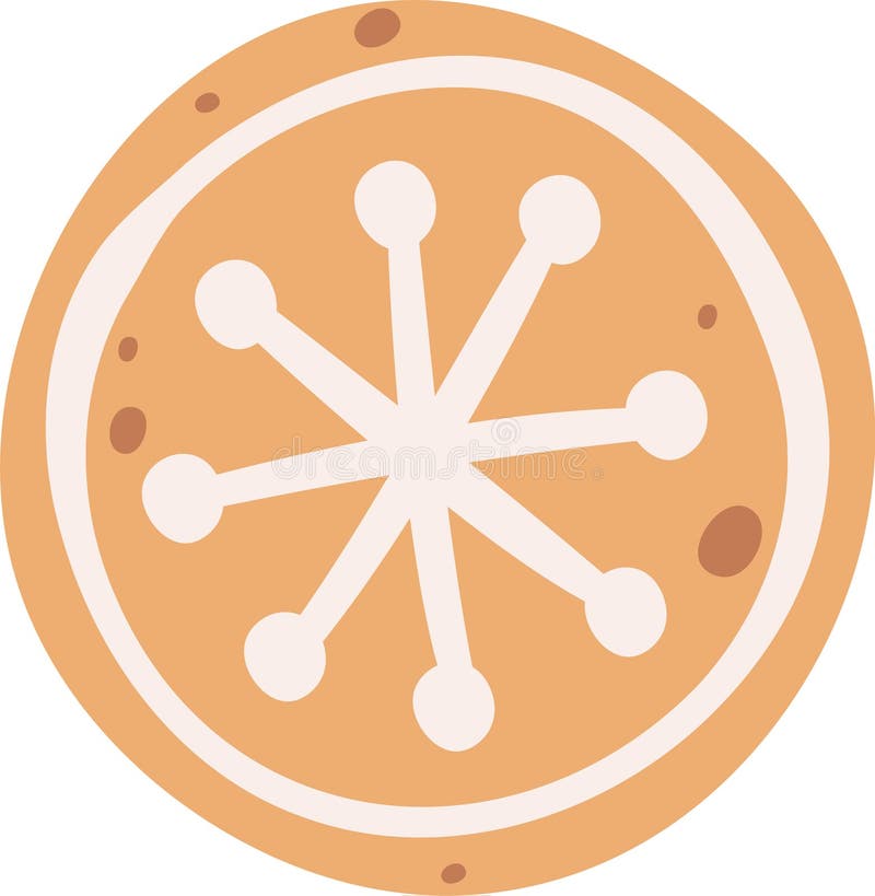 Gingerbread Circle Cookie stock vector. Illustration of biscuit - 290287210
