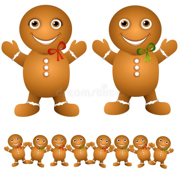 Gingerbread Cookie Babies stock illustration. Illustration of ...