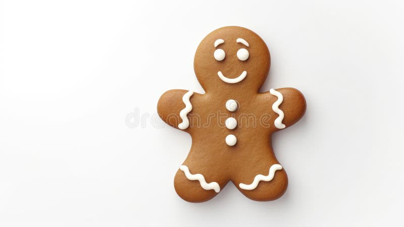 Gingerbread Cookie Man on Beautiful Festive Backgroun Stock Image ...