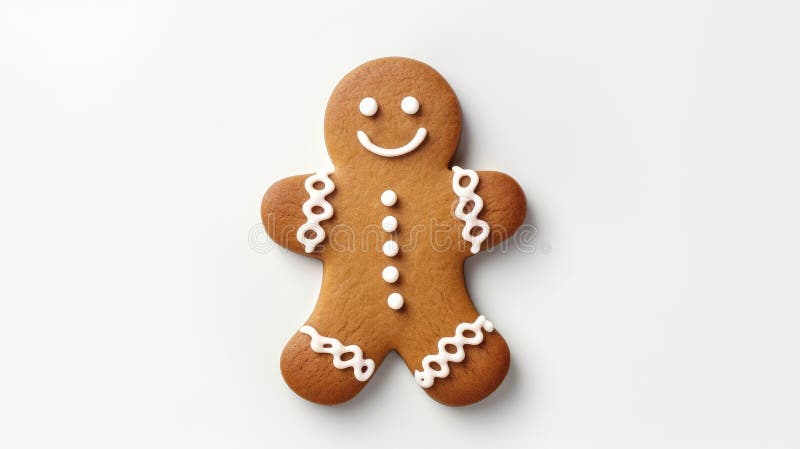 Gingerbread Cookie Man on Beautiful Festive Backgroun Stock Image ...