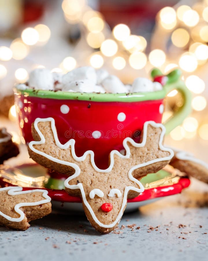 Happy Gingerbread Cookie Man Stock Image - Image of xmas, deer: 132596301