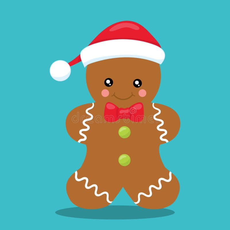 Gingerbread Cookie Santa Hat 08 Stock Vector - Illustration of cookie ...