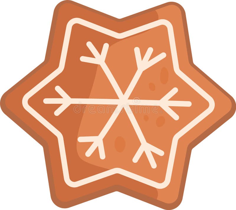 Gingerbread Cookie Snowflake Stock Vector - Illustration of xmas ...
