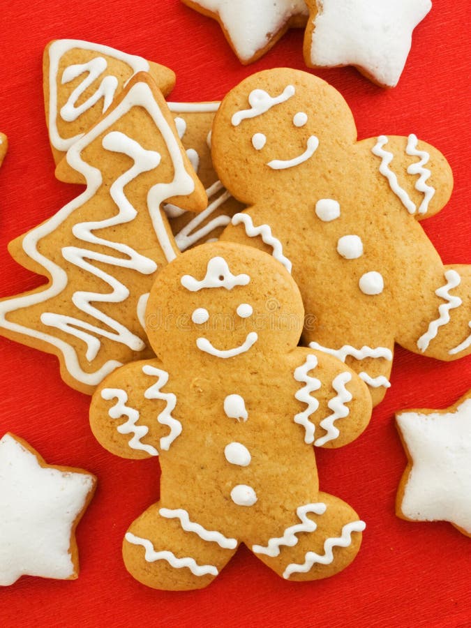 Homemade Gingerbread Christmas Cookies Stock Photo - Image of close ...
