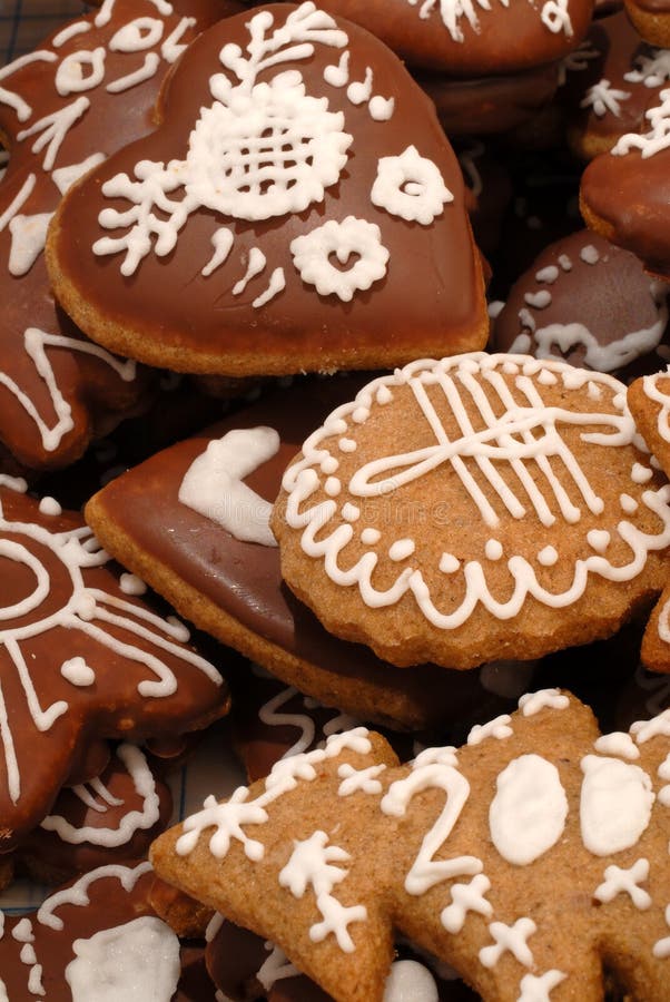 Traditional German Christmas Cookies Stock Image - Image of golden ...