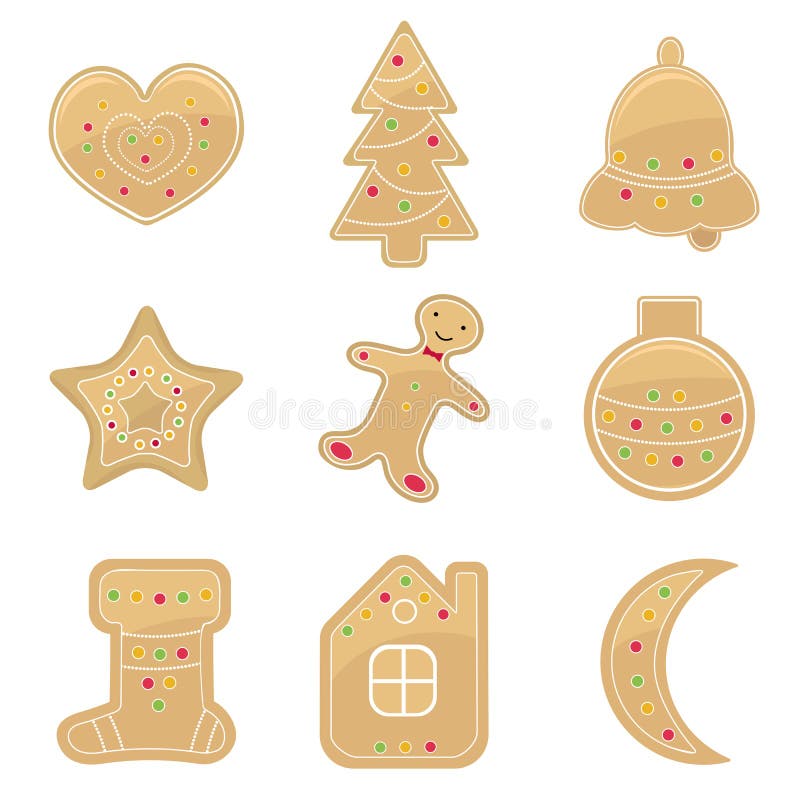 Gingerbread cookies stock vector. Illustration of house - 22038560
