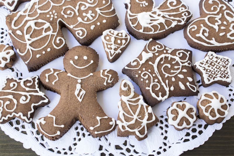 Gingerbread Cookies stock photo. Image of paper, lace - 101877098