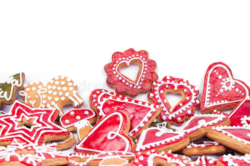 Gingerbread cookies heart stock image. Image of delicious - 36085229
