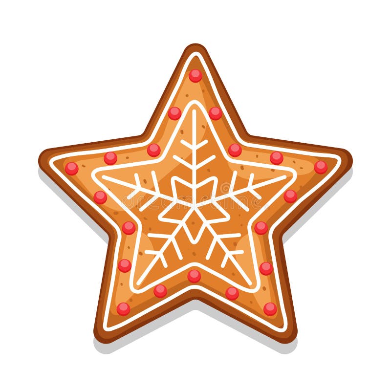 Gingerbread Cookies Star. Illustration of Merry Christmas Sweets Stock ...