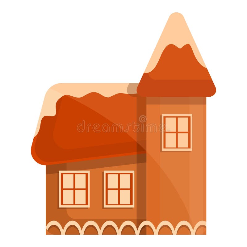 Gingerbread Cottage Icon, Cartoon Style Stock Vector - Illustration of ...