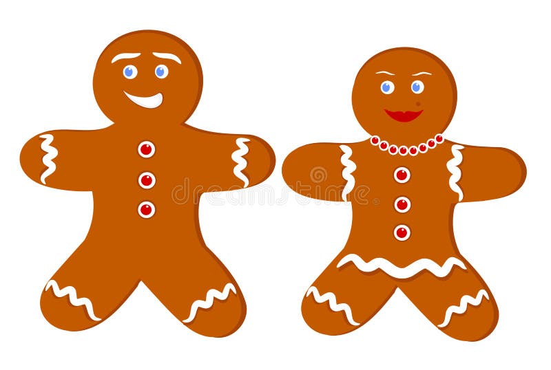 Gingerbread couple stock vector. Illustration of baked - 16776476