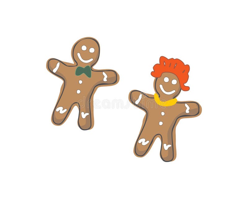 Gingerbread Couple stock vector. Illustration of xmas - 7290118