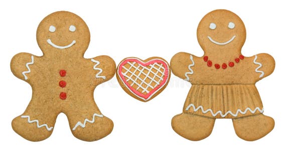 Gingerbread couple stock image. Image of cookies, buttons - 8188413