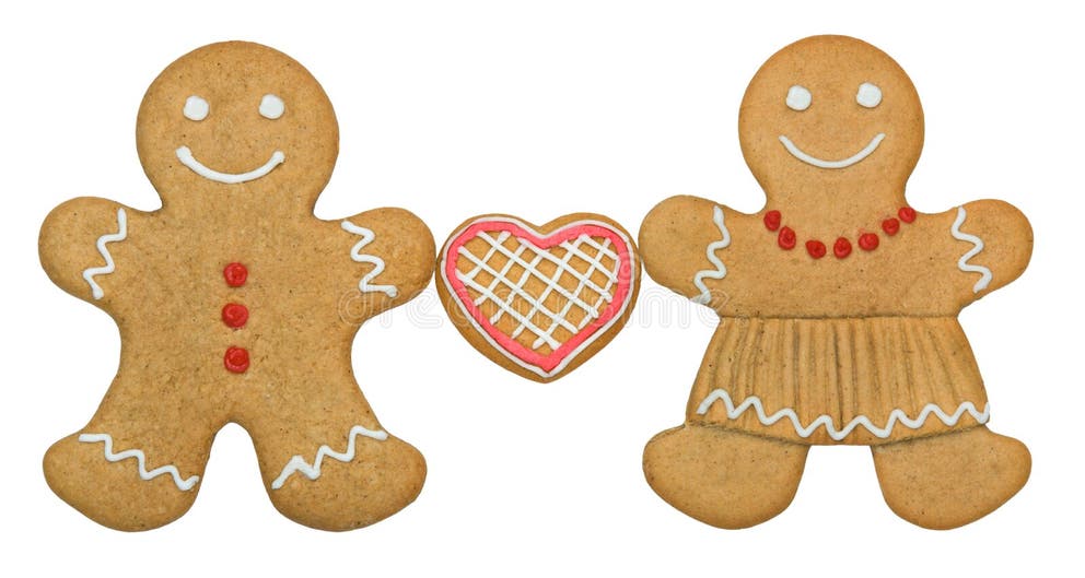 Gingerbread couple stock image. Image of cookies, buttons - 8188413