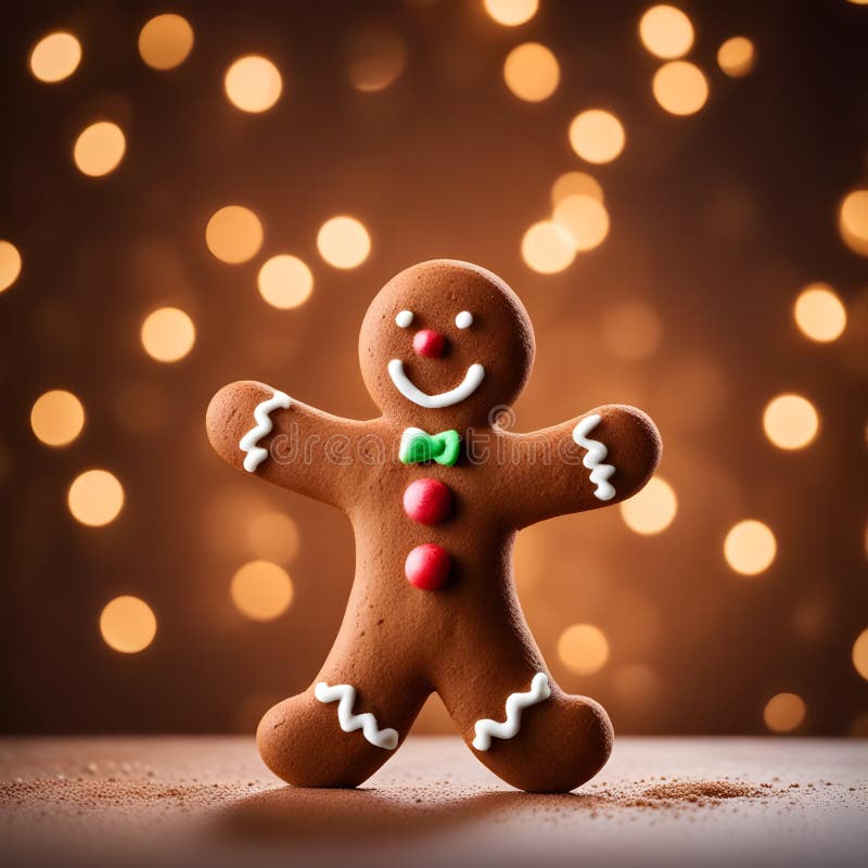 Gingerbread dancing night stock image. Image of snow - 293879915