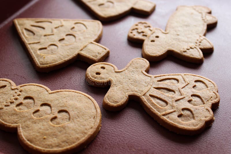 Food and Tradition Concept. Gingerbread on Table Stock Photo - Image of ...