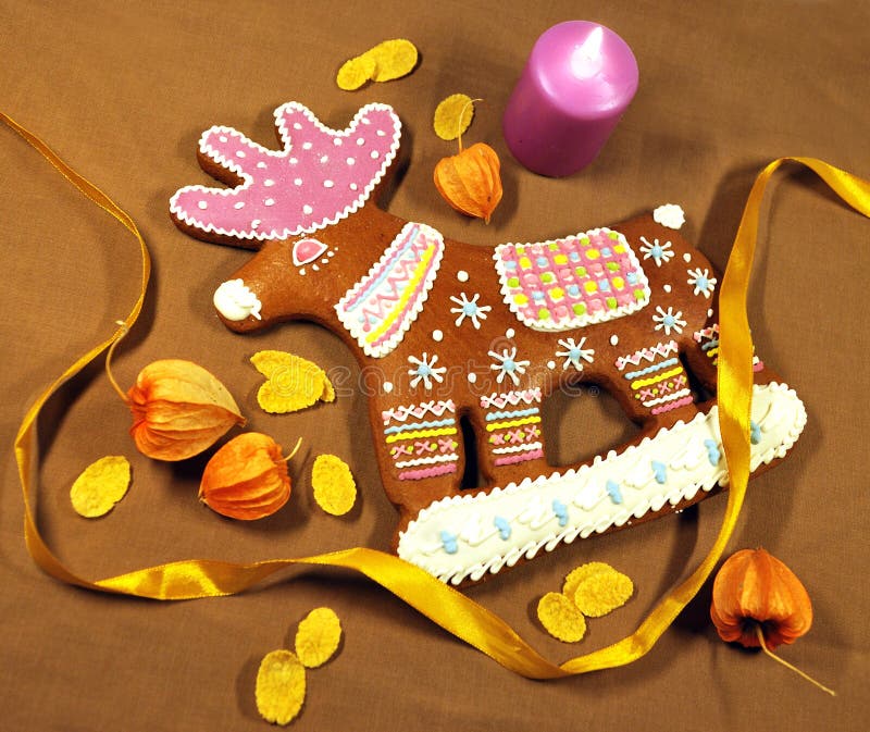 Gingerbread deer stock photo. Image of sweet, decoration - 11997854