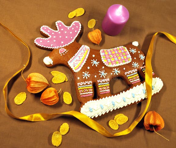 Gingerbread deer stock photo. Image of sweet, decoration - 11997854