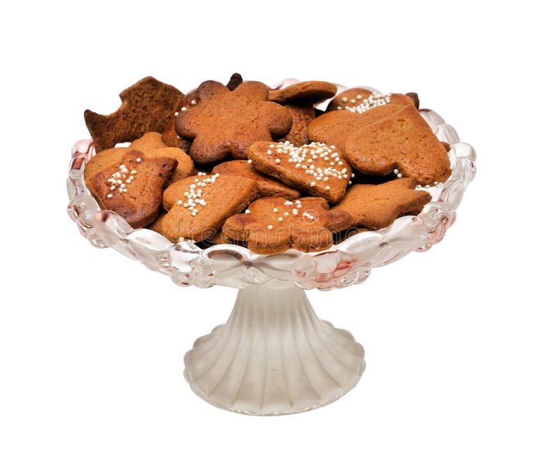 Gingerbread on a dish stock image. Image of love, cute - 22536737