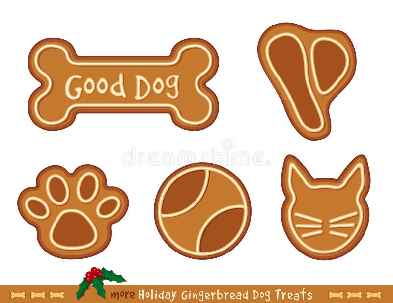 Gingerbread Dog Treats stock vector. Illustration of kitty - 21684614