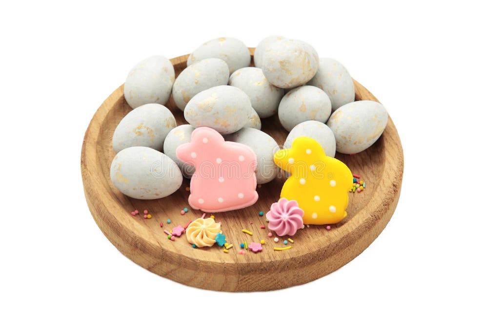 Gingerbread Easter Figures - Rabbit with Easter Egg Isolated on White ...
