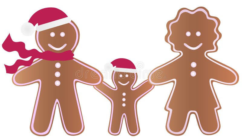Gingerbread Family/eps stock vector. Illustration of background - 11759659