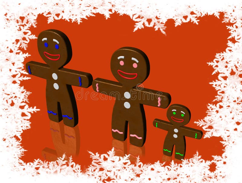 Gingerbread family. stock illustration. Illustration of gingerbread ...