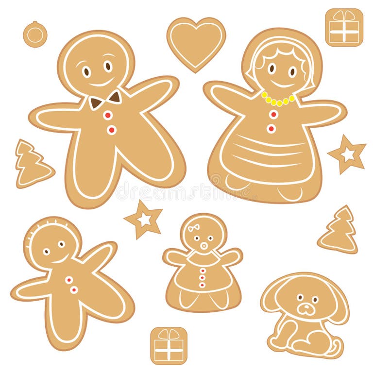 Gingerbread family stock vector. Illustration of gingerbread - 27691885