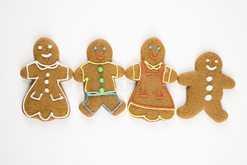 Gingerbread family. stock image. Image of icing, male - 3533345