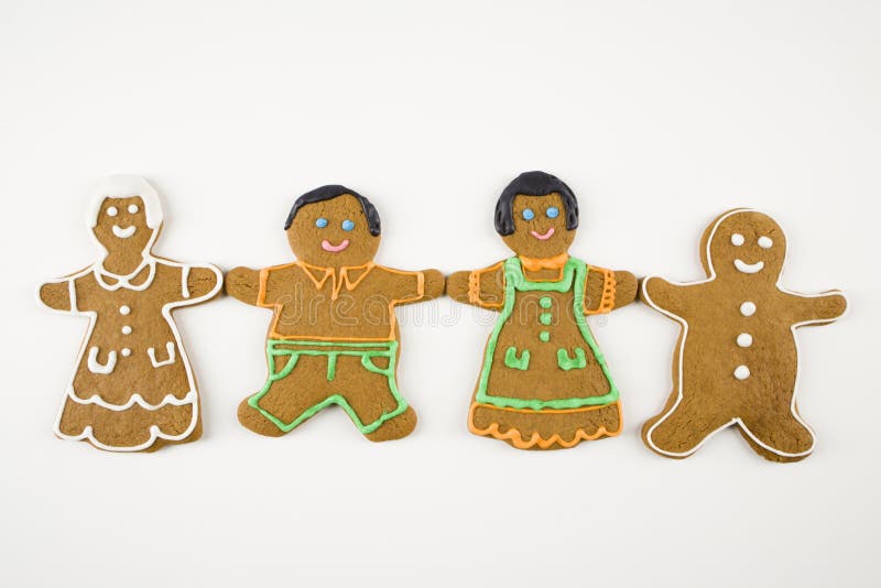 Gingerbread family. stock photo. Image of four, friendship - 3533388