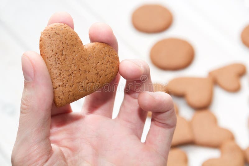 Gingerbread in hand stock photo. Image of celebration - 66712548