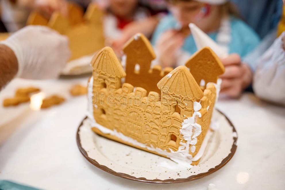 Gingerbread Hands Master Class Child Stock Image - Image of decor ...