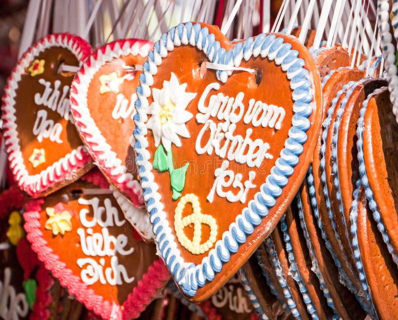 Gingerbread heart editorial stock photo. Image of oktoberfest - 28409018