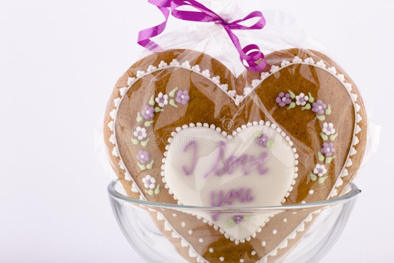 Gingerbread heart stock photo. Image of studio, symbol - 28527106