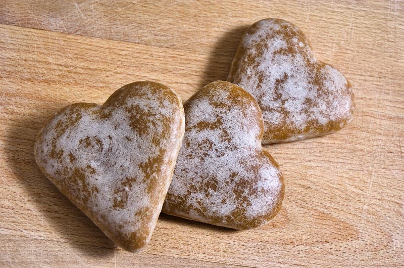 Gingerbread hearts stock photo. Image of food, background - 12333336