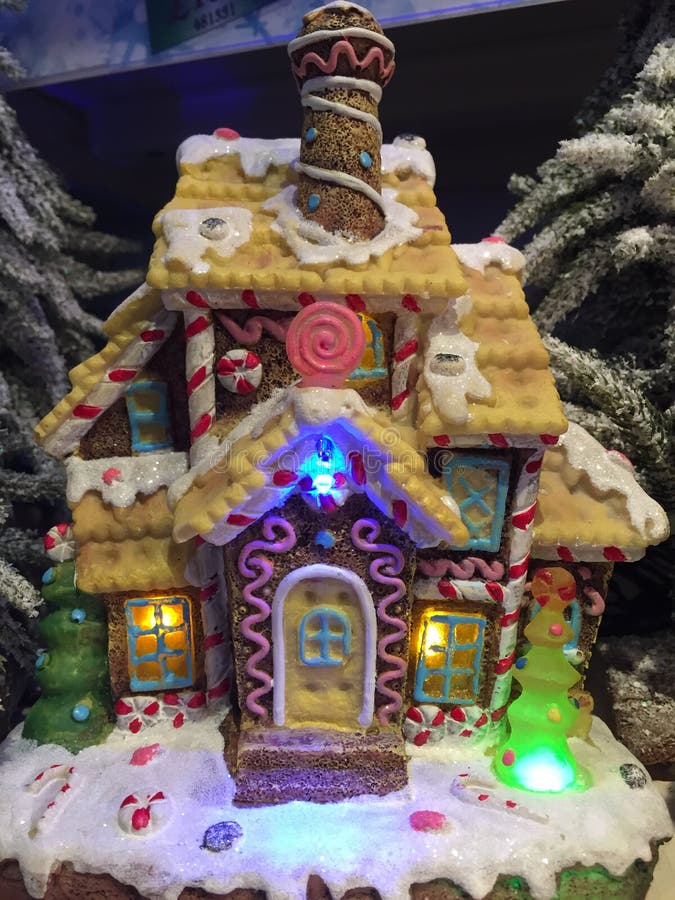 Gingerbread Man and House at Christmas Parade Editorial Stock Image ...