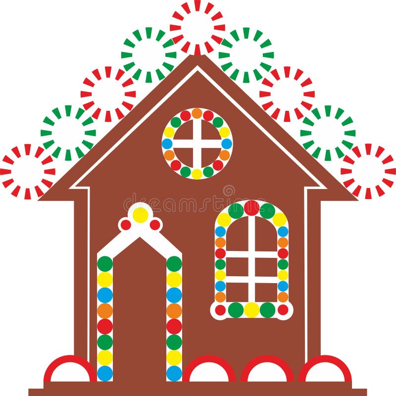 Gingerbread house color 03 stock vector. Illustration of celebration ...