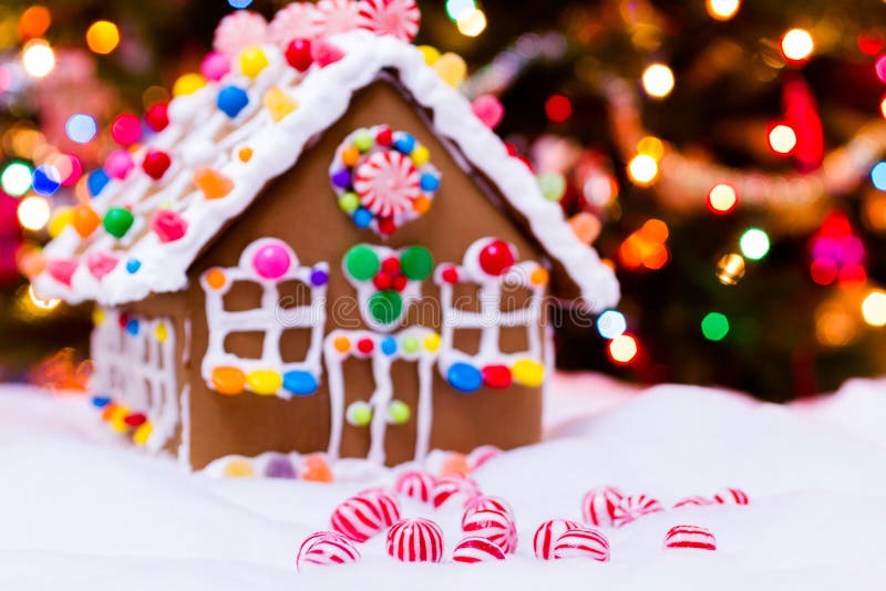 Gingerbread house stock photo. Image of icing, christmas - 258282288