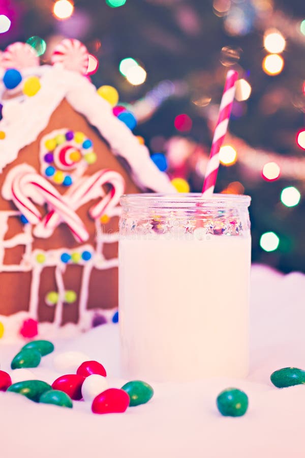 Gingerbread house stock photo. Image of conifer, striped - 258278294