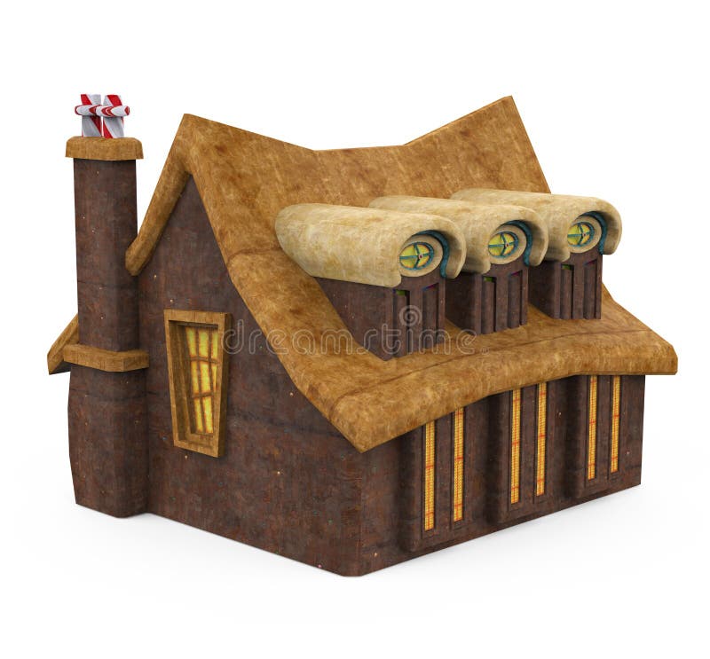 Gingerbread House Isolated stock illustration. Illustration of cake ...