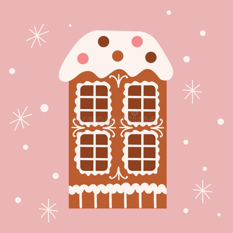 Gingerbread House. Vector Illustration of Gingerbread, Christmas Baking ...
