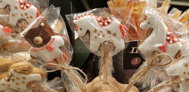 Gingerbread with icing stock photo. Image of ghost, concept - 129416876