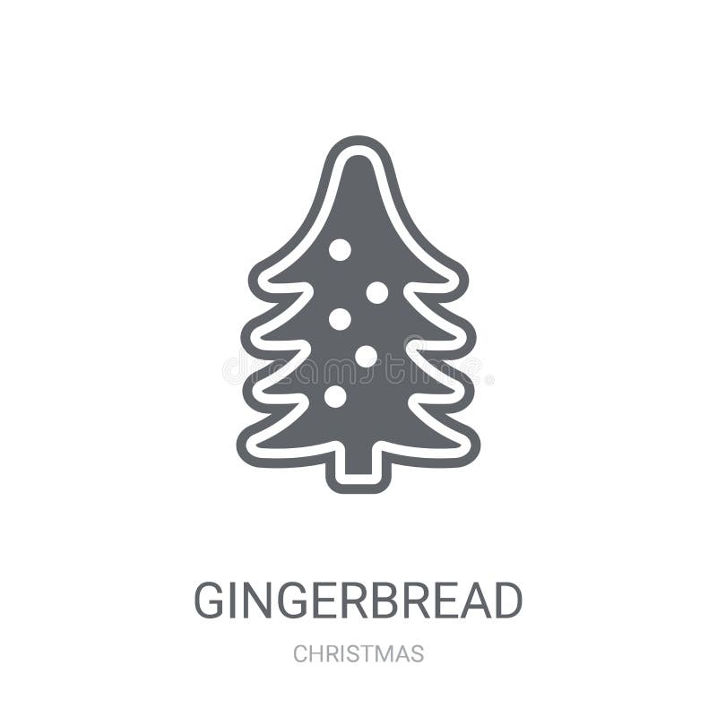 Gingerbread Icon Vector Sign and Symbol Isolated on White Background ...