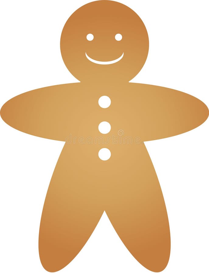 Gingerbread man cookie stock vector. Illustration of brown - 21650394